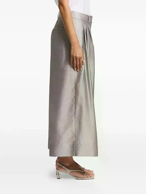 Peserico Wide Leg Organza Trousers - Grey