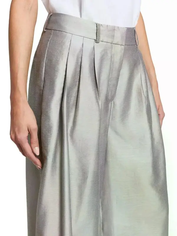 Peserico Wide Leg Organza Trousers - Grey