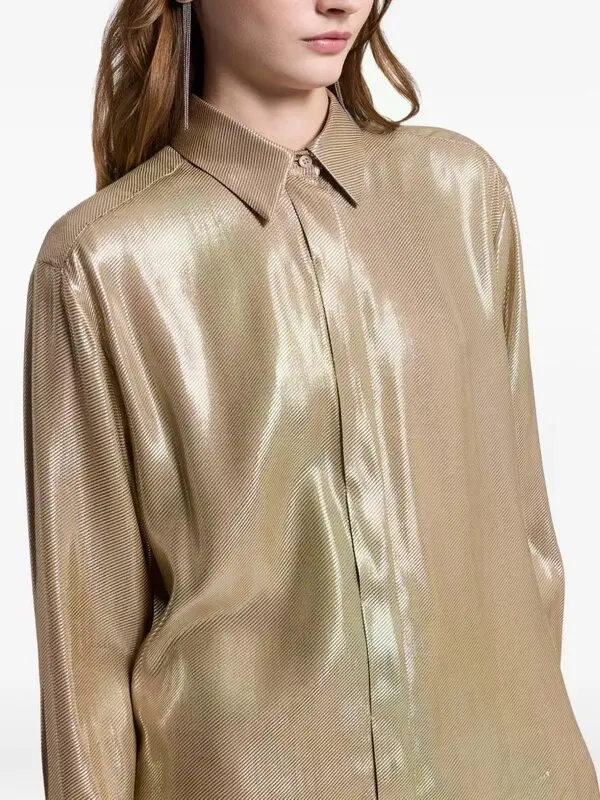 Peserico Diagonal Striped Shirt - Neutrals