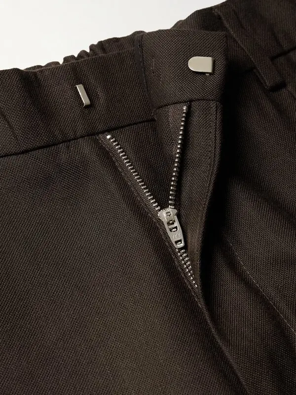 Nn07 Kay 1808 Straight-leg Trousers In Lenzing™ Ecovero™ And Linen Blend - Brown