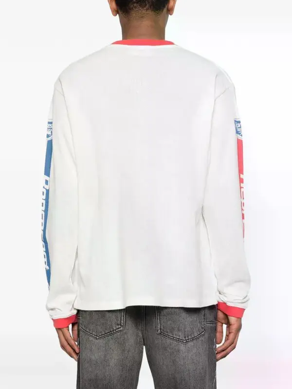 REPRESENT Graphic-print Long-sleeved T-shirt - Neutrals