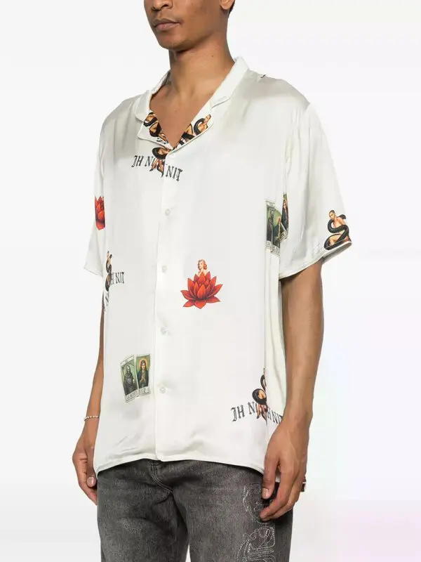 IH NOM UH NIT Logo-print Shirt - Neutrals