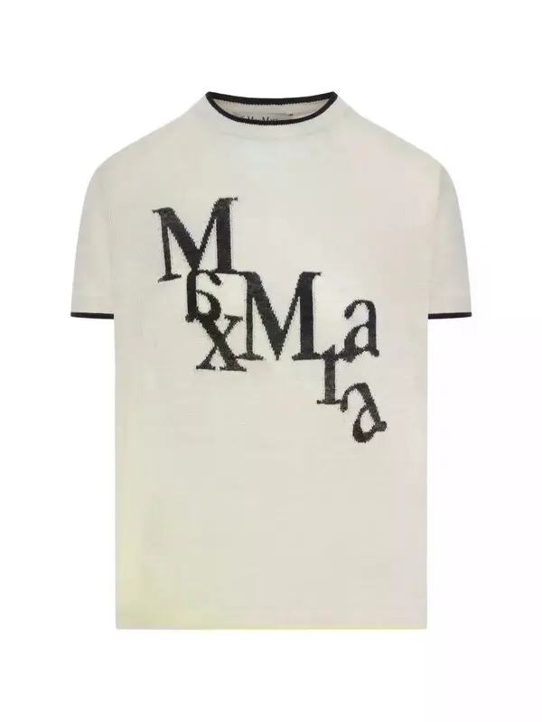 Max Mara Logo-print T-shirt - Neutrals