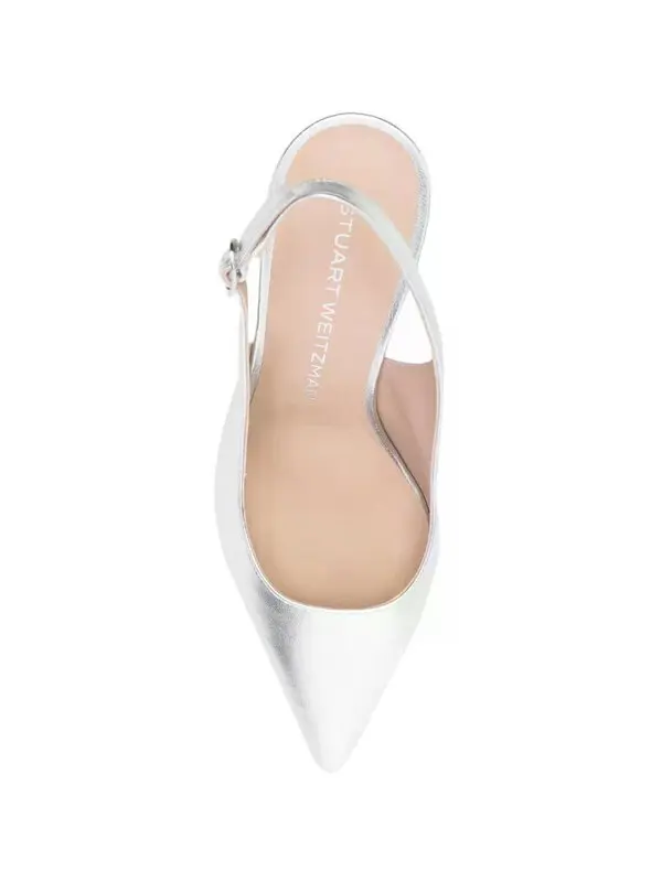 STUART WEITZMAN Slingback Pumps - Silver