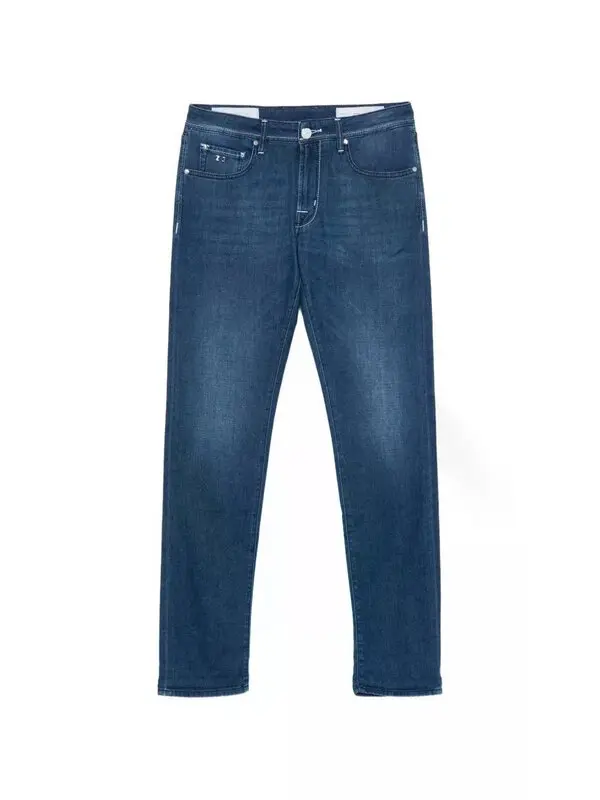 TRAMAROSSA Slim Jeans With Logo Patch - Blue