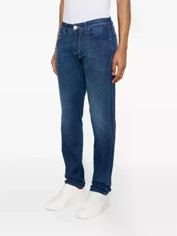 TRAMAROSSA Slim Jeans With Logo Patch - Blue