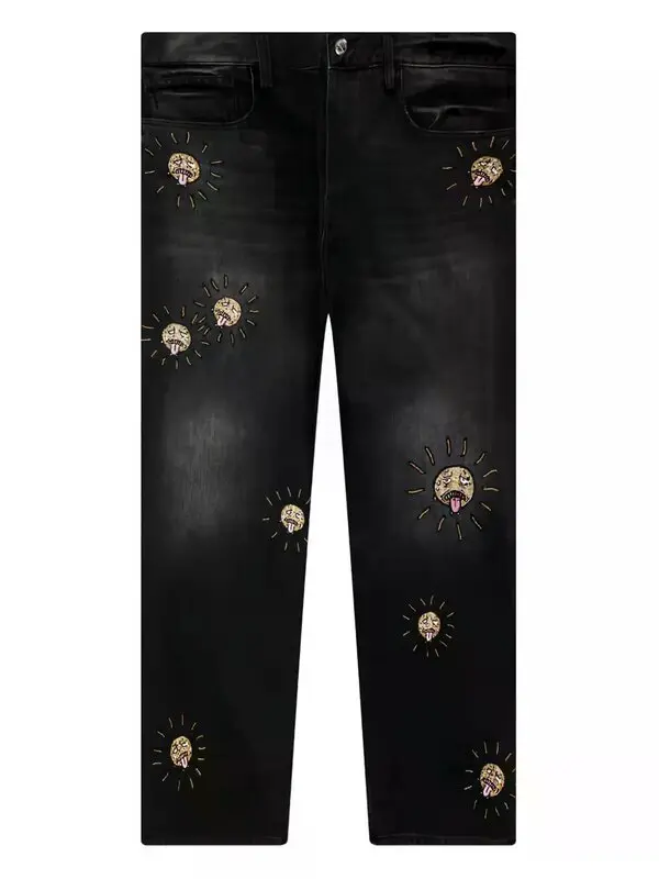 NAHMIAS Beaded Sun Jeans - Black