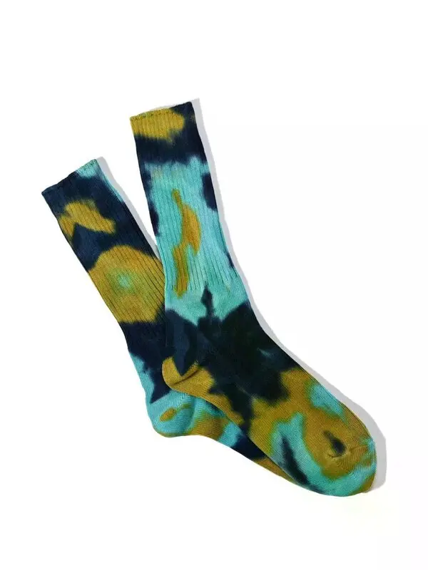 Anonymous Ism Tie-dye Knee-high Crew Socks - Blue
