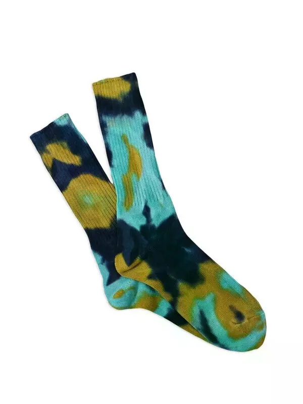 Anonymous Ism Tie-dye Knee-high Crew Socks - Blue