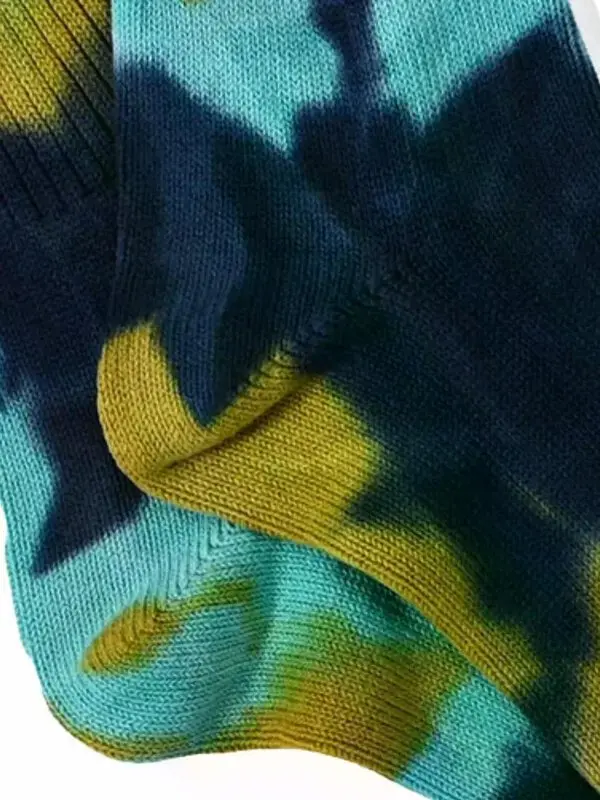 Anonymous Ism Tie-dye Knee-high Crew Socks - Blue
