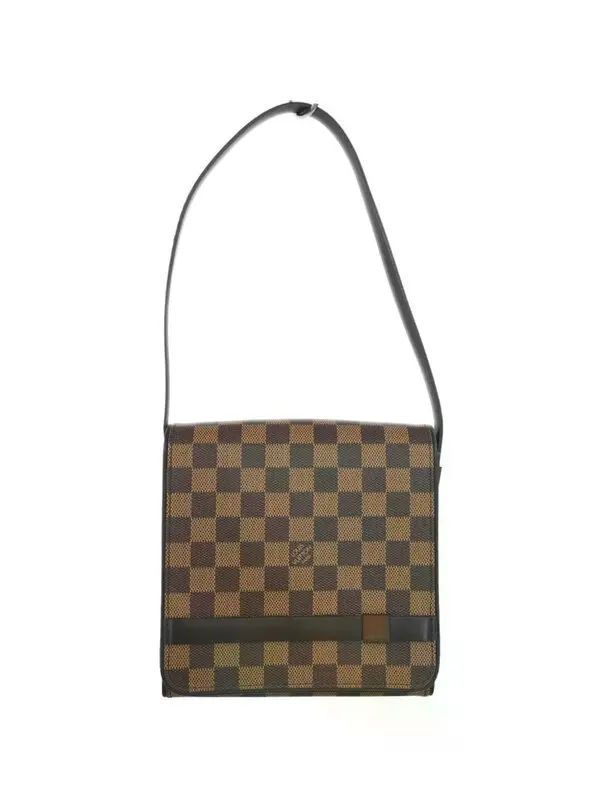 LOUIS VUITTON 2003 Mini Papillon Damier Ebene Shoulder Bag - Brown