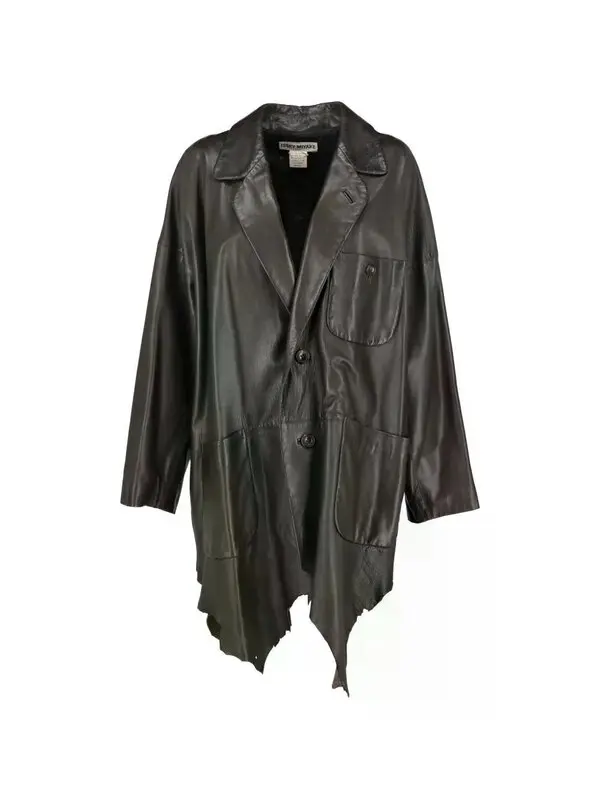 Issey Miyake Button Leather Jacket