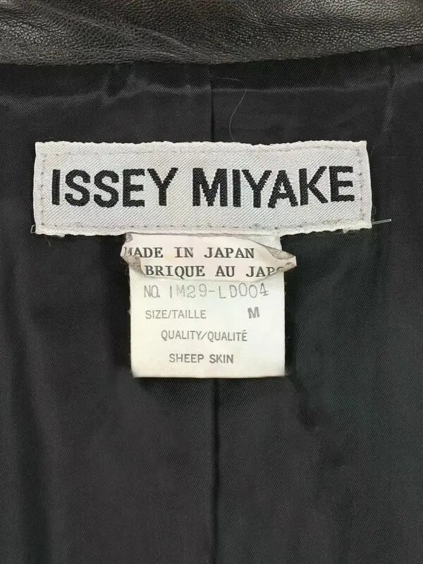 Issey Miyake Button Leather Jacket