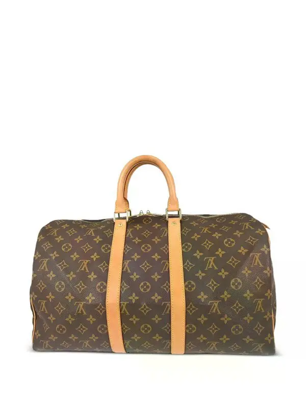 LOUIS VUITTON 2001 Monogram Duffle Bag - Brown