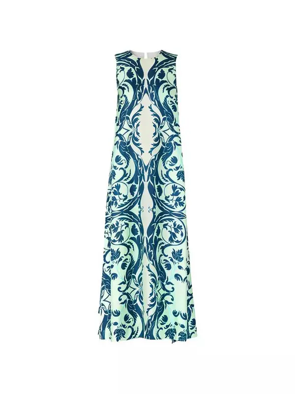 F.R.S FOR RESTLESS SLEEPERS Floral-pattern Midi Dress - Blue