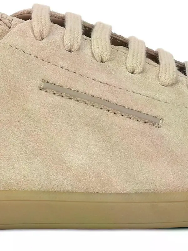 Zegna Suede Leather Sneakers - Neutrals