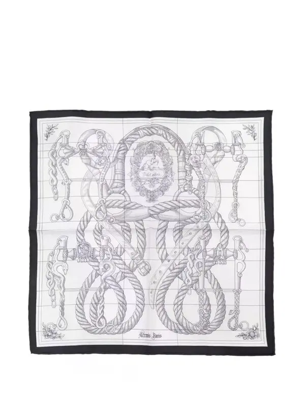 Hermès 2024-2025 Della Cavalleria Silk Scarf 45 Scarves - Black
