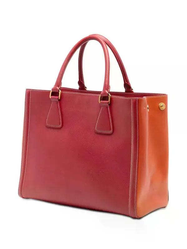 Prada 2010-2026 Bicolor Saffiano Lux Satchel