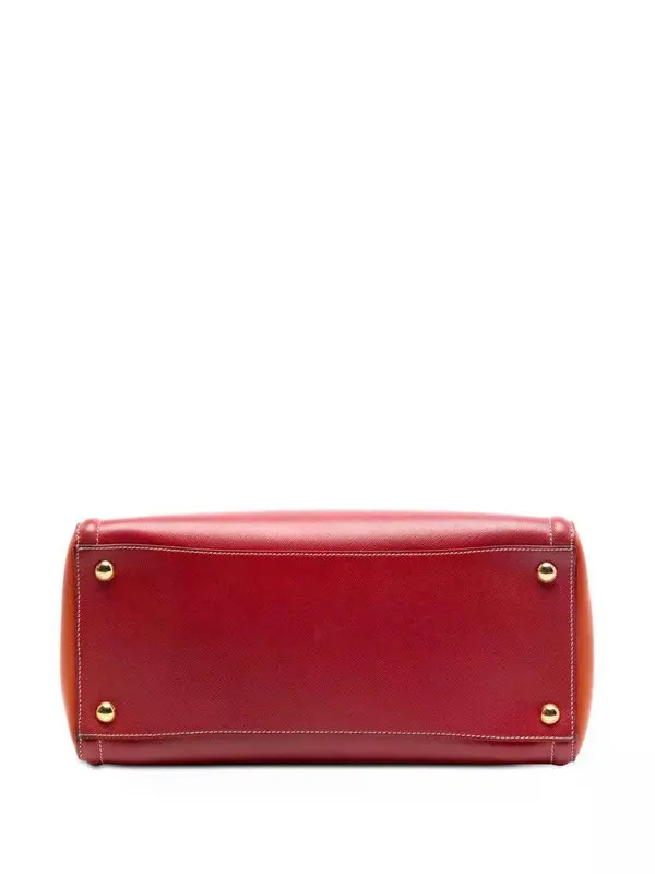 Prada 2010-2026 Bicolor Saffiano Lux Satchel