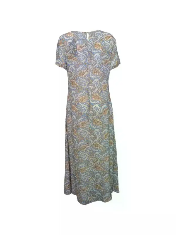 Max Mara Paisley Print Dress - Blue