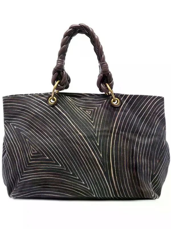 Bottega Veneta 2007 Printed Canvas Cabat Tote Bag