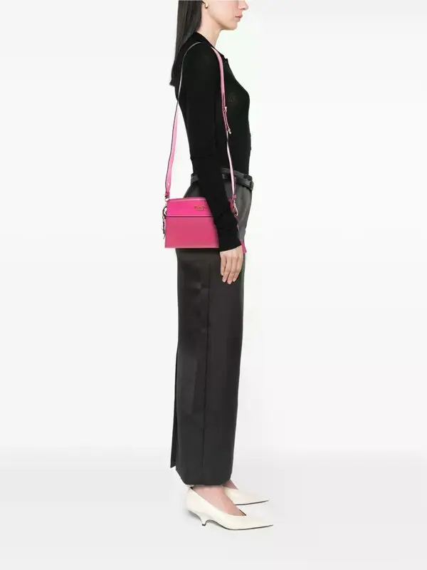Prada Saffiano And City Calf Esplanade Crossbody Bag - Pink