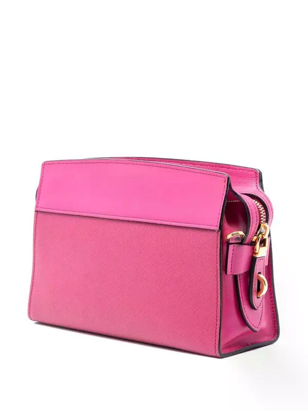 Prada Saffiano And City Calf Esplanade Crossbody Bag - Pink