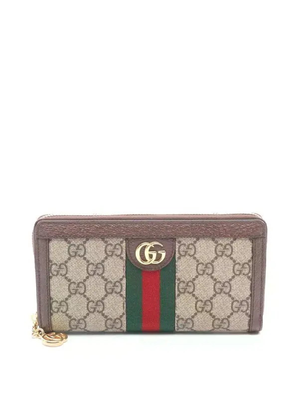 Gucci 2016-2026 Gg Supreme Ophidia Wallet Long Wallets - Brown