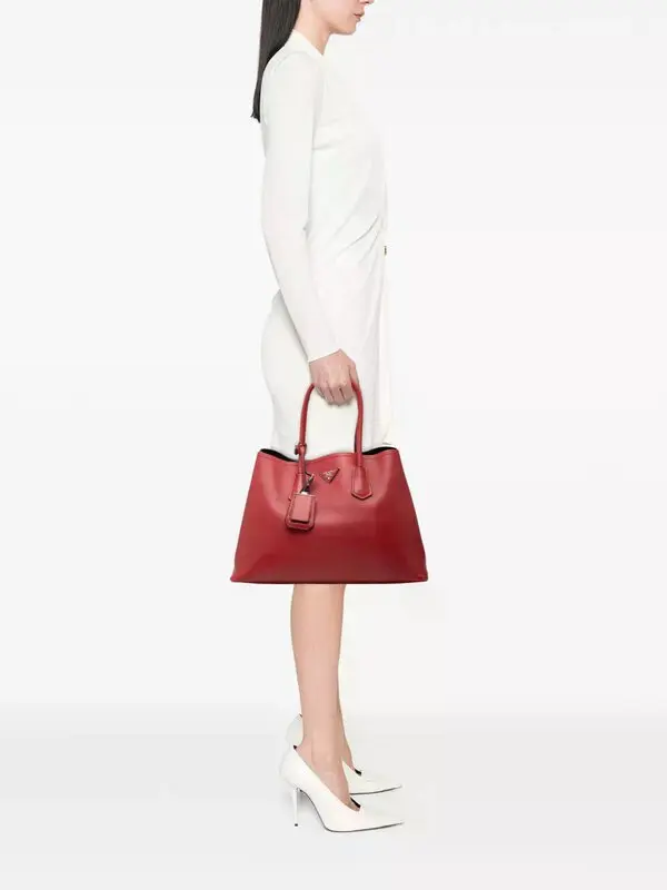 Prada Large Saffiano Cuir Double Satchel