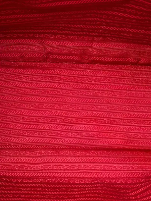 Prada Vitello Daino Side Zip Shopper Tote - Red