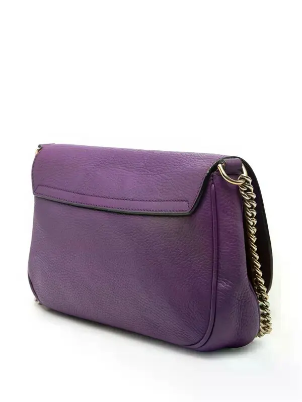 Gucci Soho Chain Flap Crossbody Bag - Purple