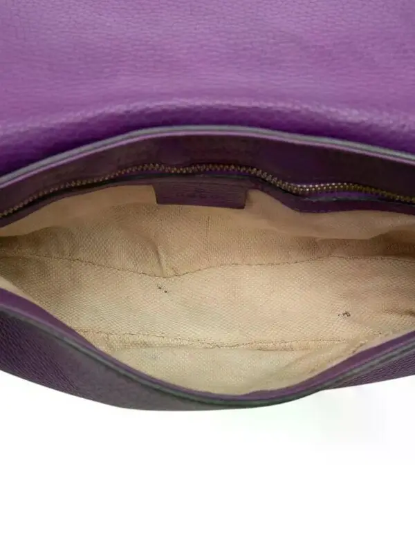 Gucci Soho Chain Flap Crossbody Bag - Purple