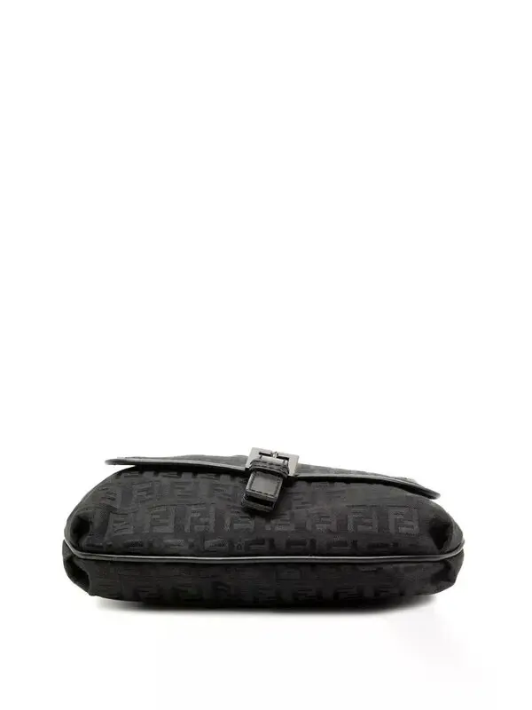 Fendi Zucchino Canvas Crossbody Bag - Black
