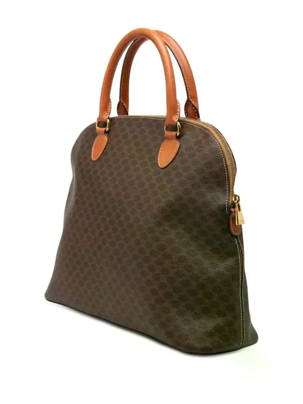 Celine 1996 Macadam Coated Canvas Dome Satchel