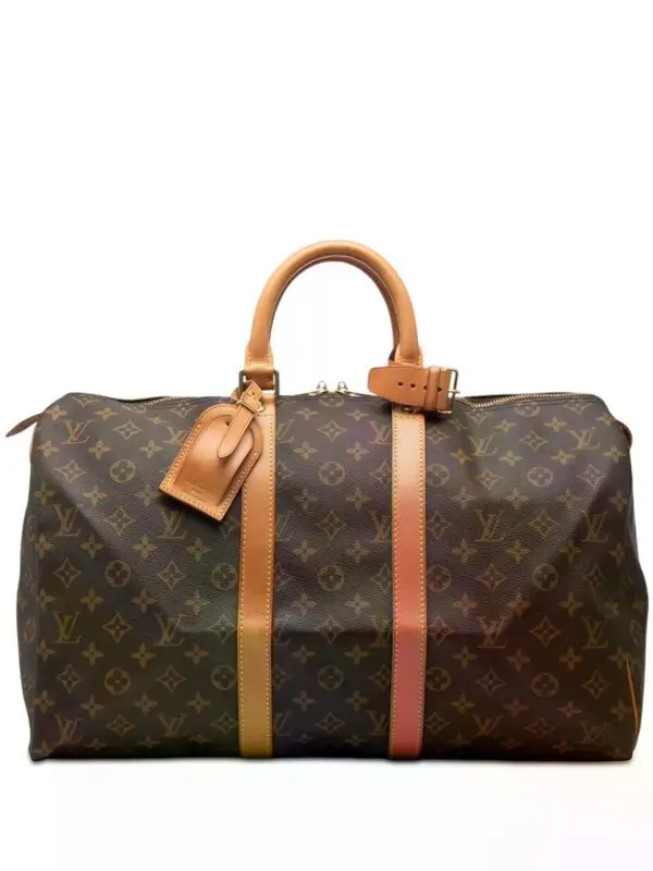 LOUIS VUITTON 1995 Monogram Keepall 45 Travel Bag - Brown