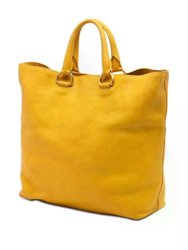 Prada 2010-2026 Vitello Daino Open Convertible Tote Satchel - Yellow