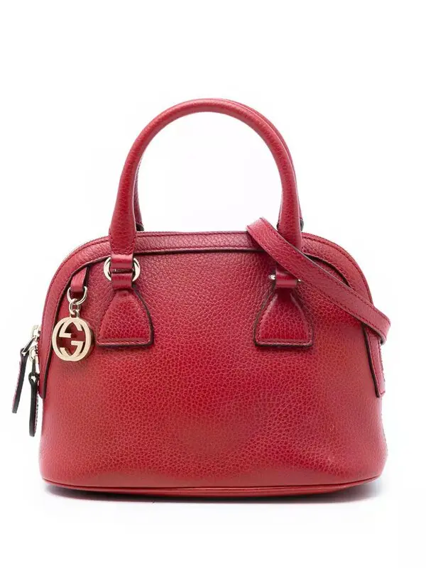 Gucci Mini Leather Gg Charm Dome Satchel