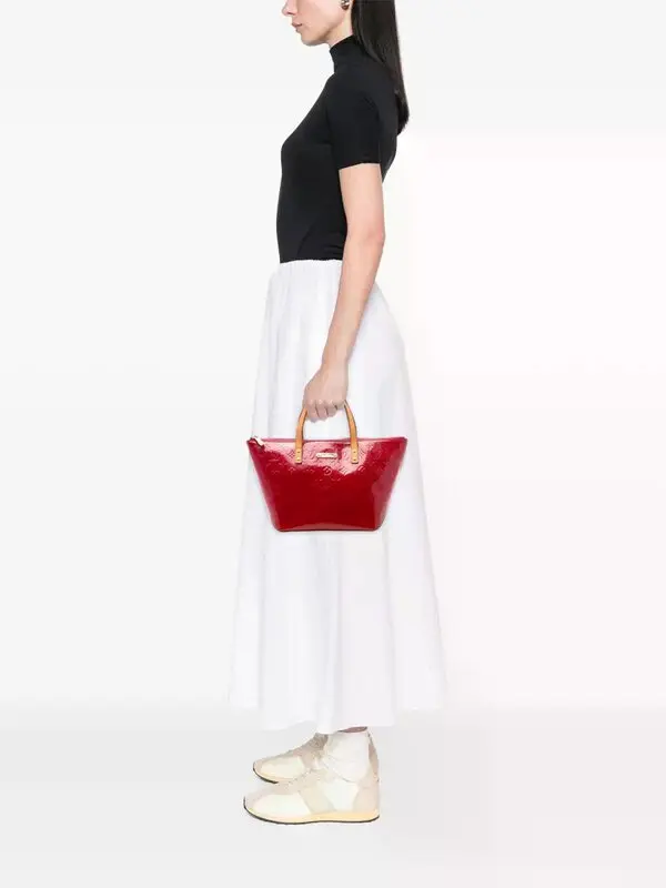 LOUIS VUITTON 2000-2010 Monogram Vernis Bellevue Pm Tote Bag - Red