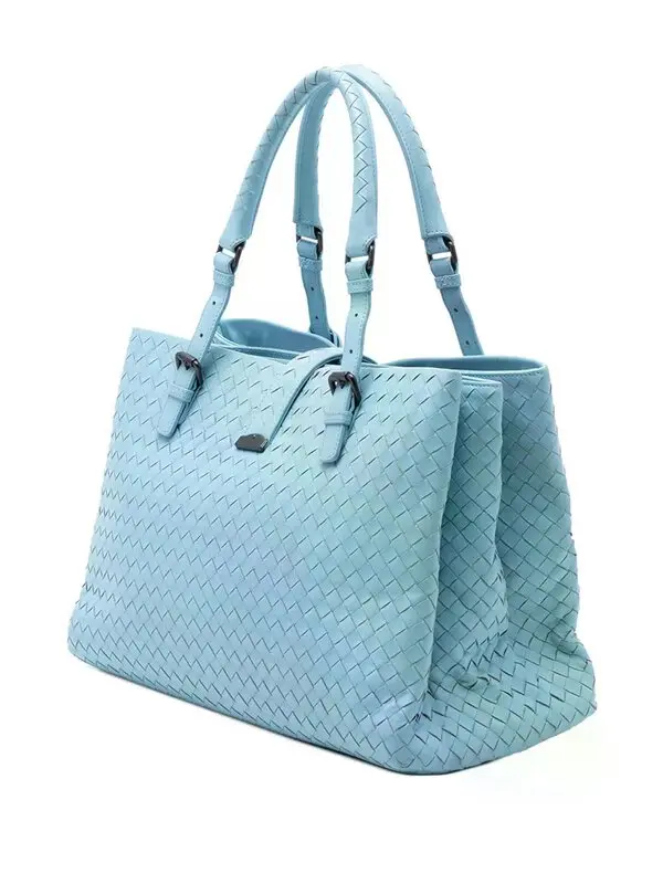 Bottega Veneta 2012-2026 Medium Nappa Intrecciato Roma Tote Bag - Blue