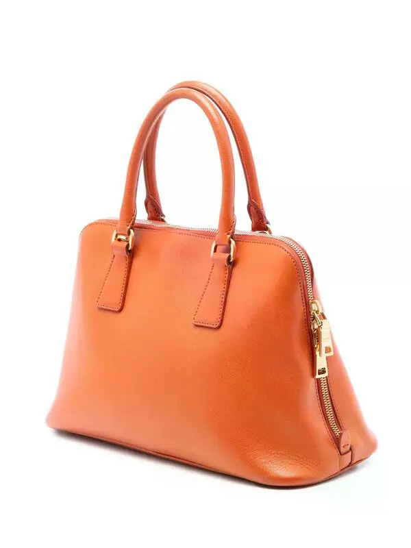 Prada Saffiano Lux Promenade Satchel - Orange