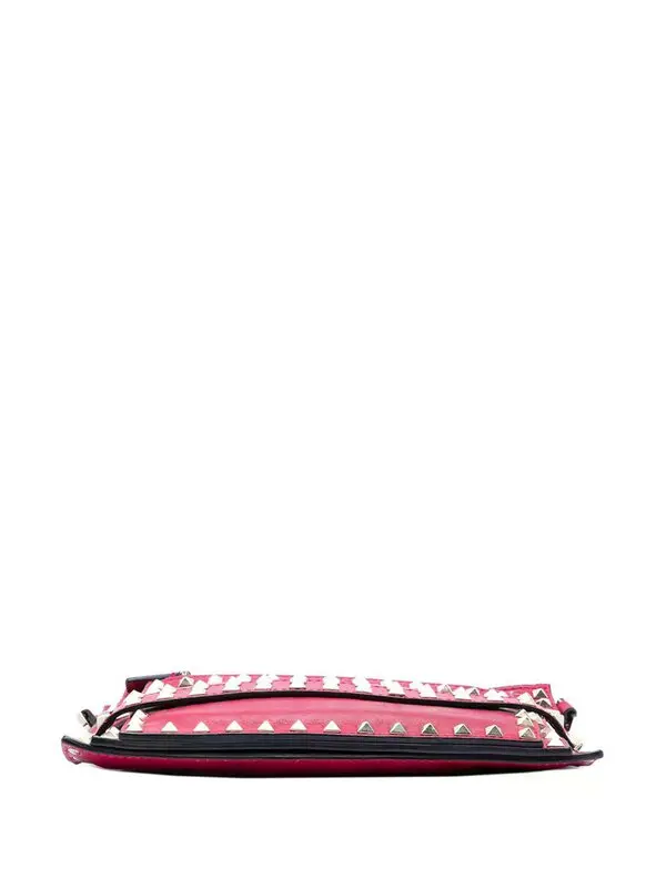 Valentino Garavani 2000-2017 Leather Rockstud Triple Zip Crossbody Bag - Pink
