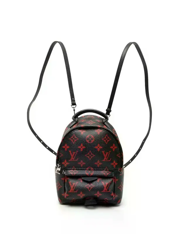 LOUIS VUITTON 2016 Limited Edition Monogram Infrarouge Mini Palm Springs Backpack - Black