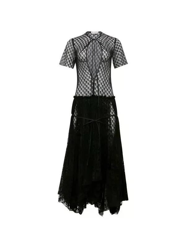 JW Anderson Mixed Lace Maxi Dress