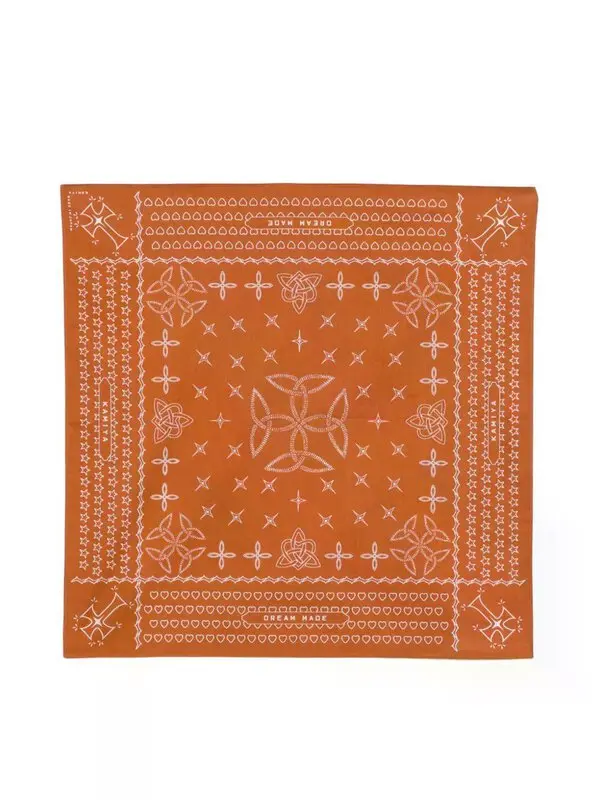 KAMIYA Bandanna Square Scarf - Orange