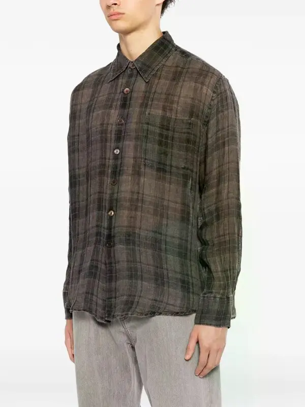 Our Legacy Above Checked Shirt - Brown
