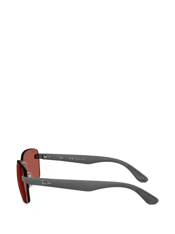 Ray-ban Rimless Rectangle-frame Sunglasses - Grey