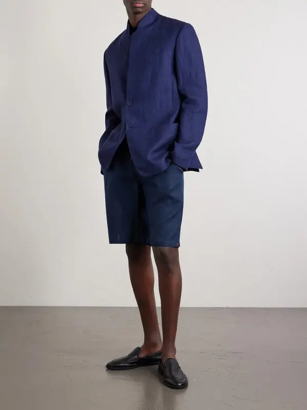 Kiton Linen Straight-leg Shorts