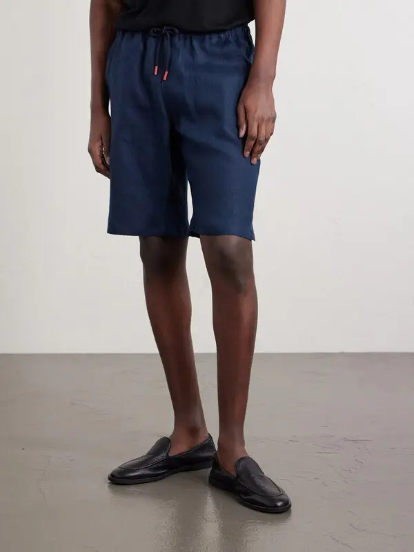 Kiton Linen Straight-leg Shorts