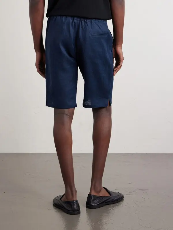 Kiton Linen Straight-leg Shorts