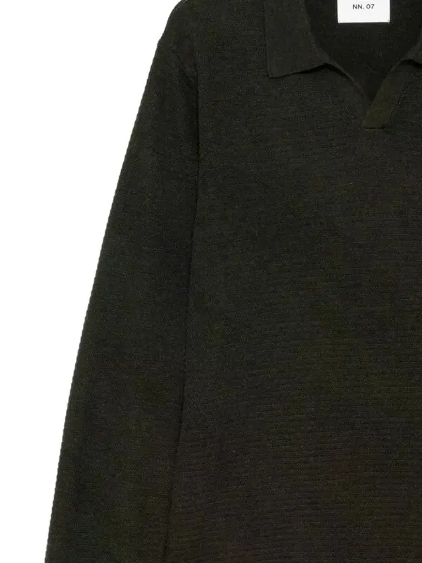 Nn07 Textured V-neck Long Sleeve Pullover